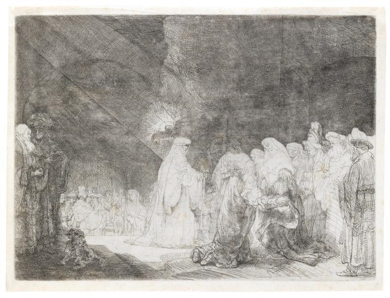 Rembrandt van Rijn | The Presentation in the Temple (Circa 1640 ...