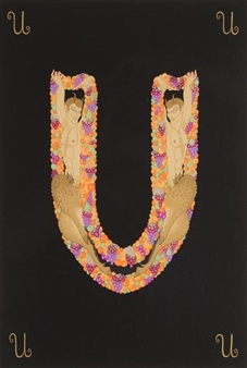 Erté | ALPHABET SUITE, LETTER M | MutualArt