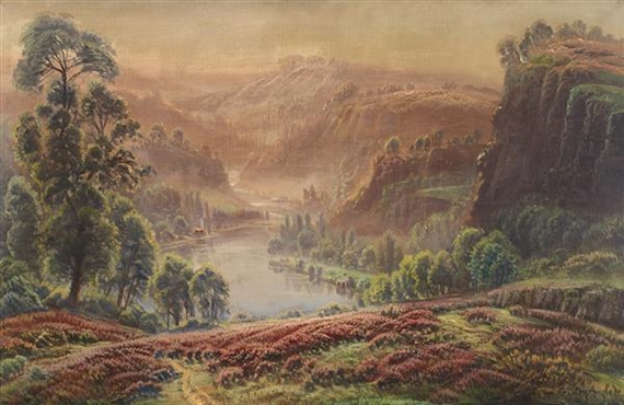 Gaston Anglade | la Vallée d’Argentat en Corrèze | MutualArt