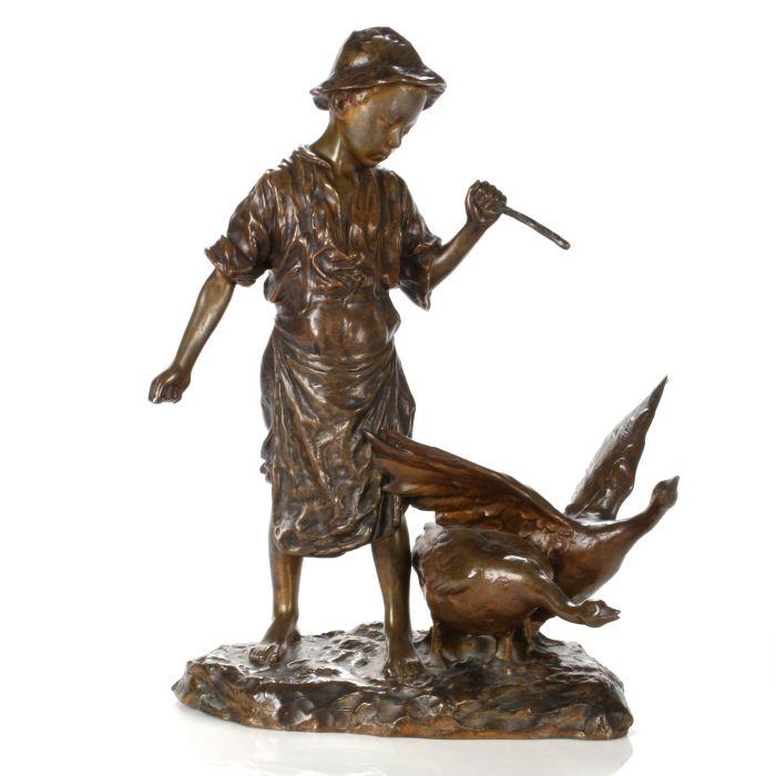 Cesar Philipp | Figure with Geese | MutualArt