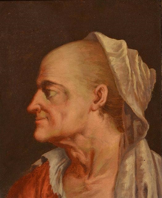 Unknown | Head and shoulders side profile of Voltaire | MutualArt