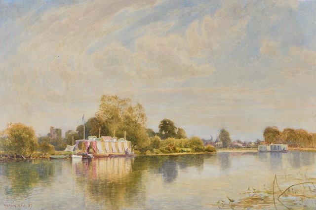 William Augustus Rixon | A barge on the Thames | MutualArt