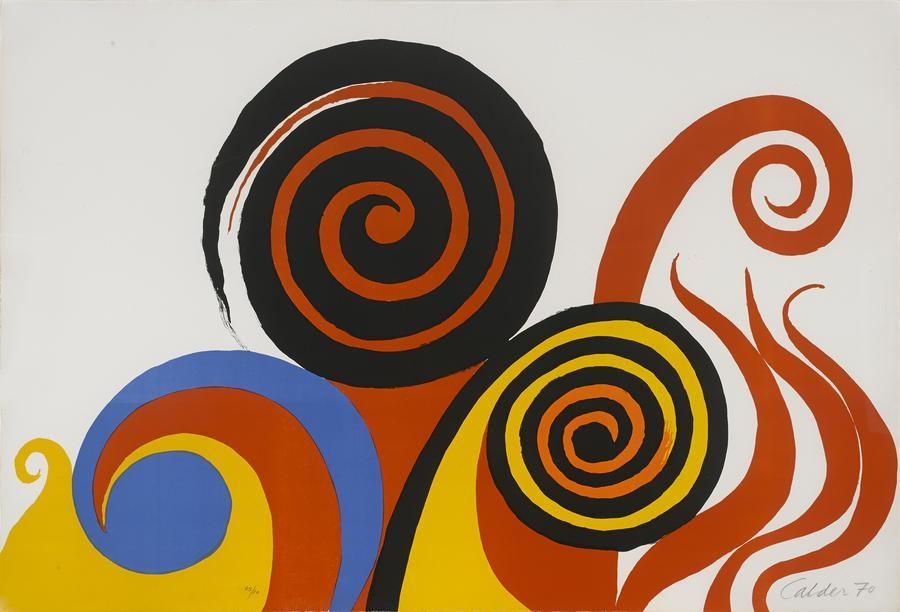 Alexander Calder | Spirale rouge et bleu (1969) | MutualArt