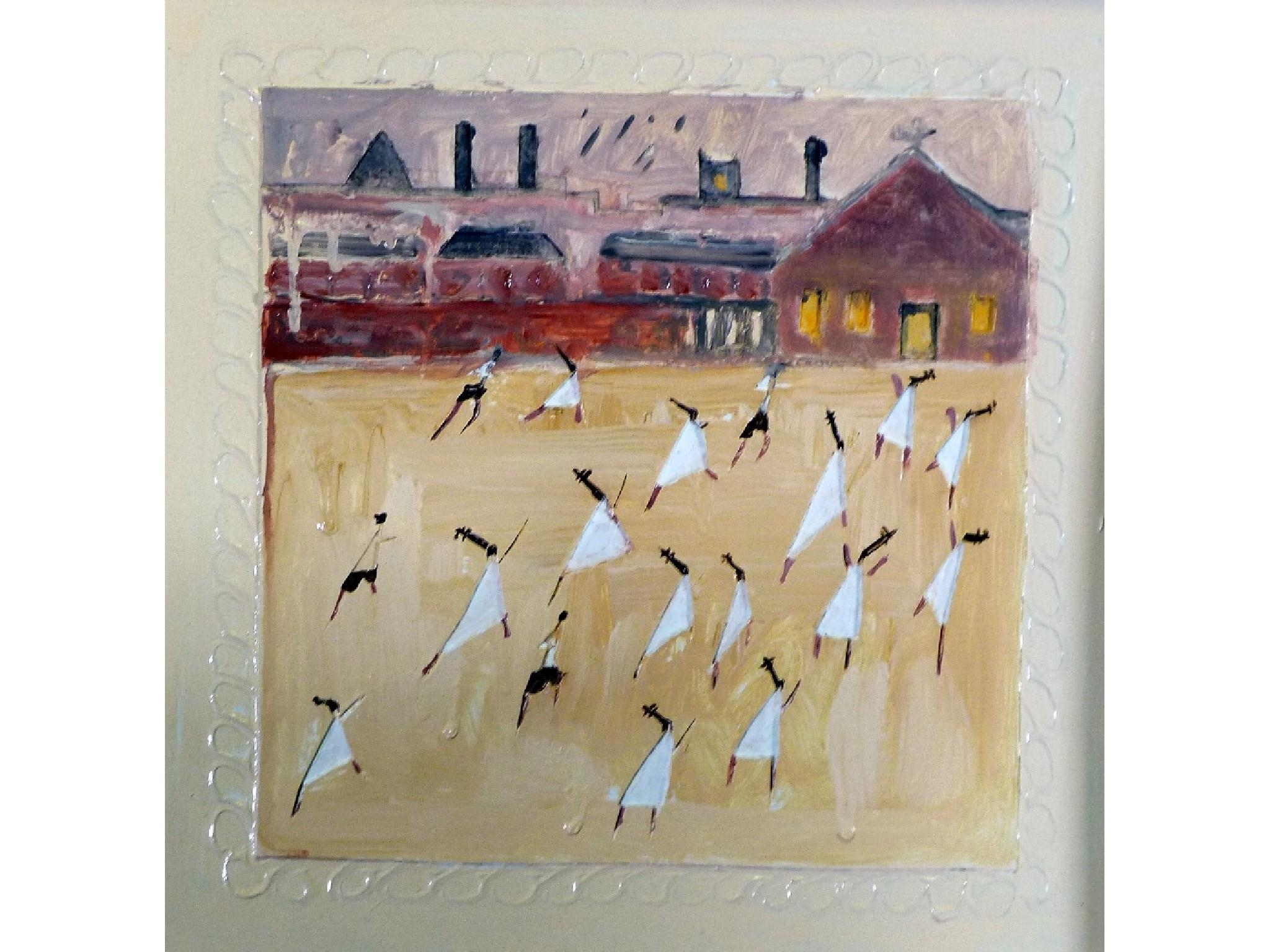 David Barrow | Figures in an industrial landscape | MutualArt
