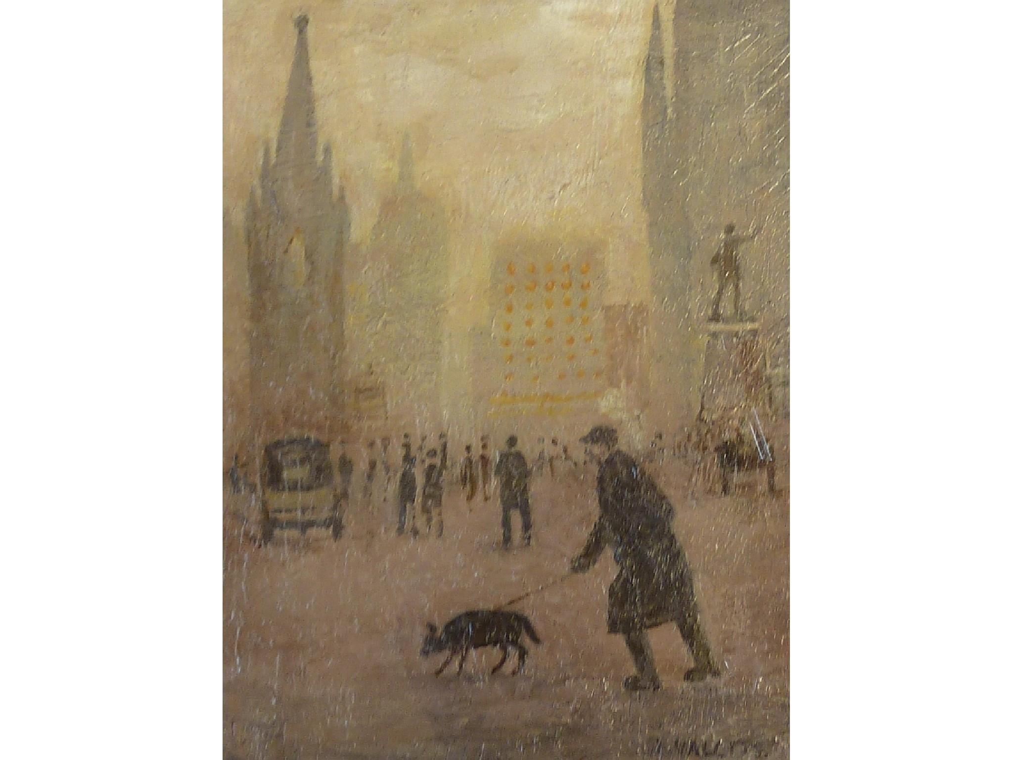 Adolphe Valette | Albert Square, Manchester (1910) | MutualArt