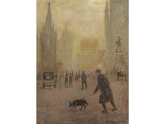 Adolphe Valette | Albert Square, Manchester (1910) | MutualArt