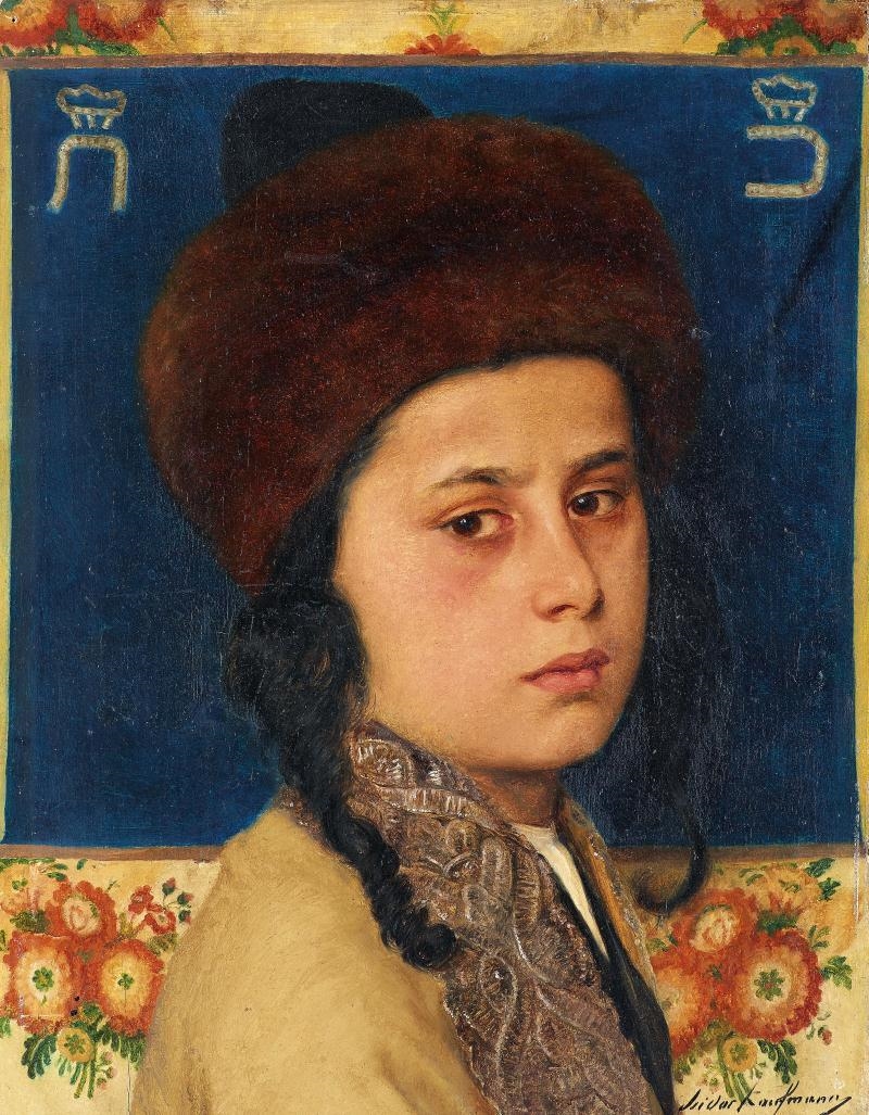 Isidor Kaufmann | Portrait of a Hasidic Student | MutualArt