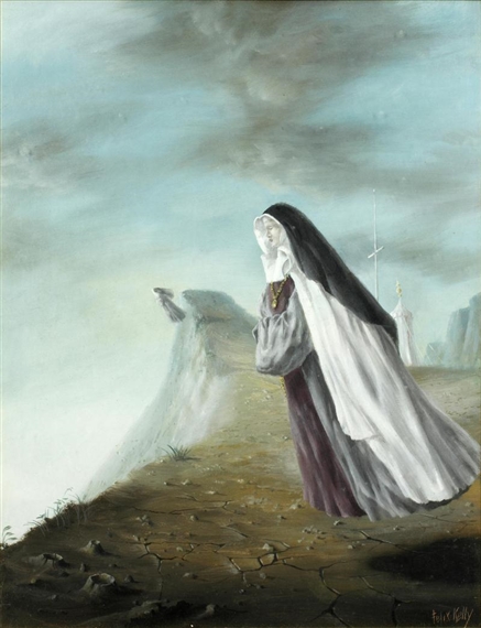 Felix Kelly | Nuns floating over a dream landscape (1958) | MutualArt