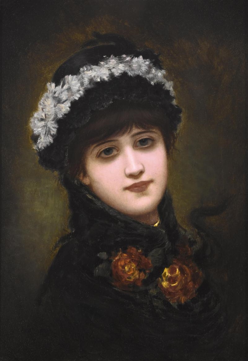 Emile Eisman-Semenowsky | A Parisian beauty (1889) | MutualArt