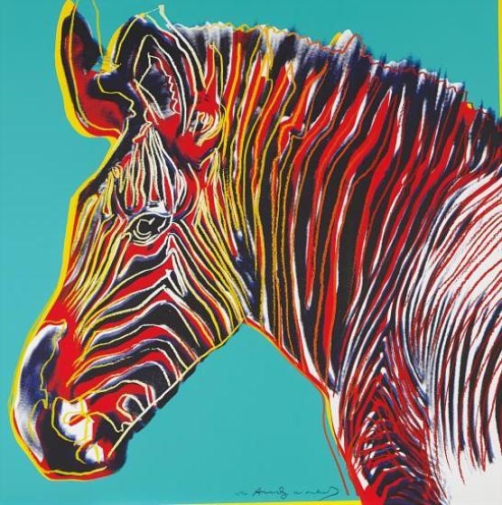 Andy Warhol | Grevy's Zebra, from Endangered Species (1983) | MutualArt