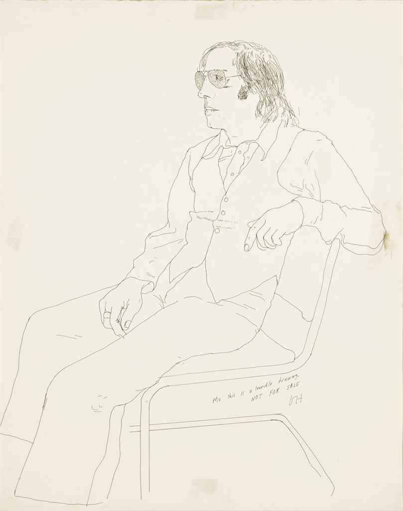David Hockney | Man Drawing (1965) | MutualArt
