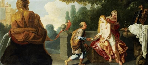 Van Lint Pieter | David and Bathsheba | MutualArt