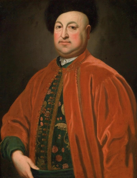 Andrea Soldi | Portrait of a Turkish merchant in a richly embroidered ...