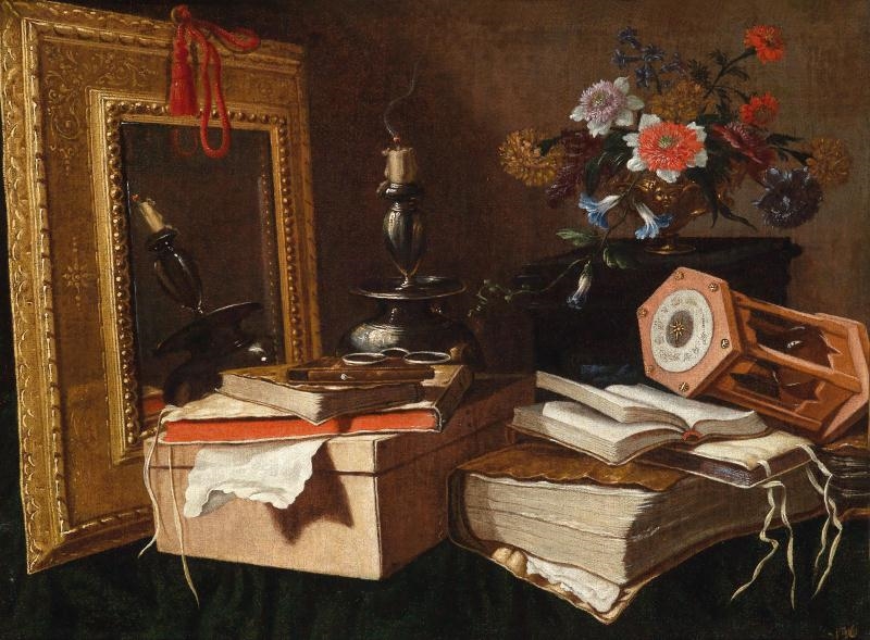Master of the Vanitas Texts | A vanitas still life with flowers in a ...