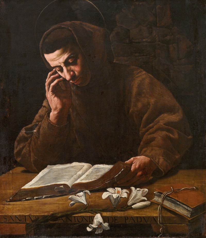 Bolognese School, 17th Century | Saint Anthony of Padua reading | MutualArt