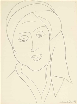 Henri Matisse | Buste de femme au chapeau (1935) | MutualArt
