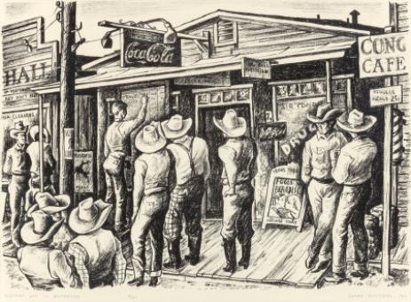 Jerry Bywaters | Election Day at Balmorhea (1938) | MutualArt