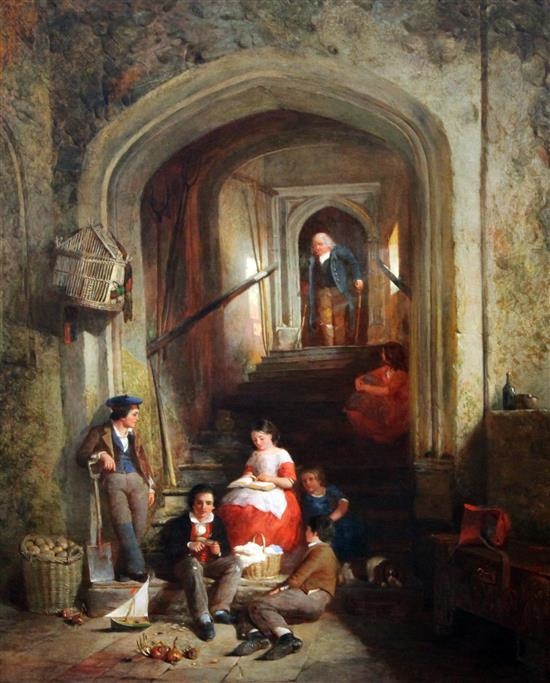 Alfred Provis | Interior scene of a young maiden reading | MutualArt