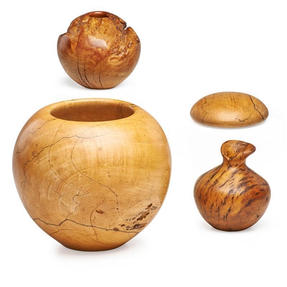 Melvin Lindquist | 4 Works: Turned Wood Objects (1970s - 1980s) | MutualArt