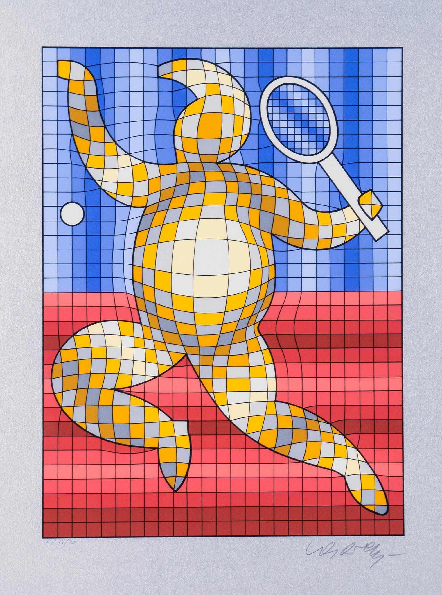 Victor Vasarely | Tennis Player (1978 - 1980) | MutualArt