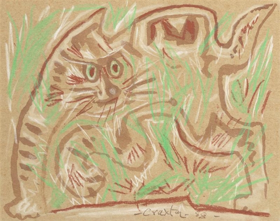 John Craxton | Cat prowling (1958) | MutualArt