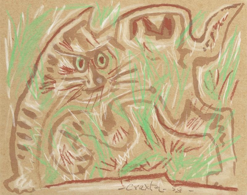 John Craxton | Cat prowling (1958) | MutualArt