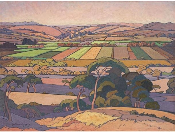 Jacob Hendrik Pierneef | Extensive Landscape with Farmlands (1926 ...