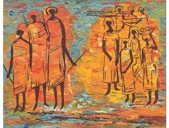 Walter Whall Battiss | Ten Figures | MutualArt