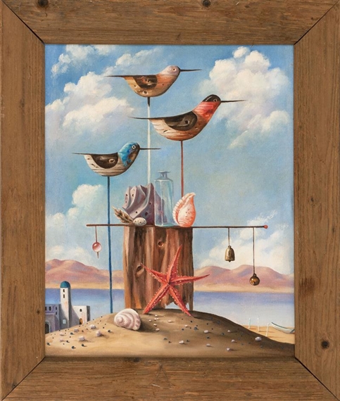 Paul Riba | Shorebirds in a landscape | MutualArt
