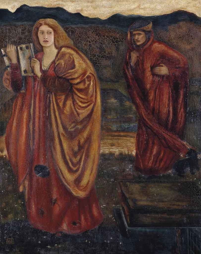 Edward Burne-Jones | Merlin and Nimue from Le Morte d'Arthur (1861 ...