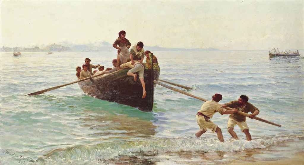 Hamilton Macallum | The departing ferry (1883) | MutualArt