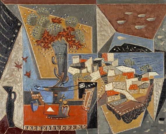 Nikos Hadjikyriakos-Ghika | Hydra, Composition in black | MutualArt