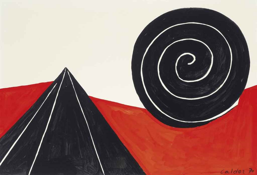 Alexander Calder | Pyramid and Spiral (1970) | MutualArt