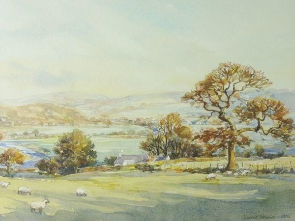 Elizabeth Haines | expansive landscape and Llangar Church (near Cynwyd ...