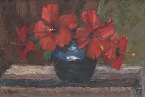 Jo Roos | Still life with Hibiscus | MutualArt