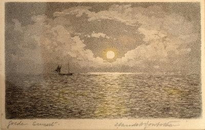 Claude Rowbotham | Golden Sunset | MutualArt