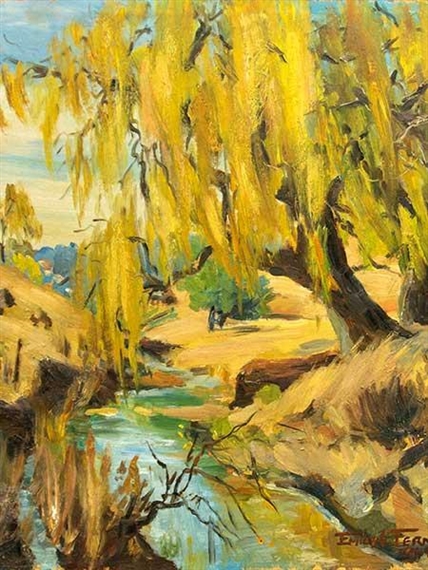 Emily I. Fern | River Landscape with Trees (1944) | MutualArt