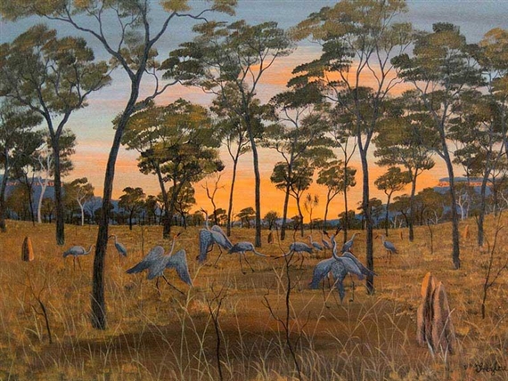 Percy Trezise | Dancing Brolgas | MutualArt