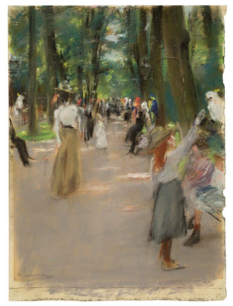 Max Liebermann | PAPAGEIENALLEE IM ZOOLOGISCHEN GARTEN IN AMSTERDAM ...