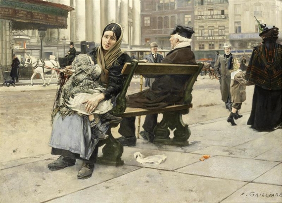 Franz Gailliard | Un Banc au Boulevard Anspach | MutualArt