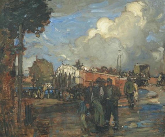 Frank William Brangwyn | Old Kew Bridge (1898) | MutualArt