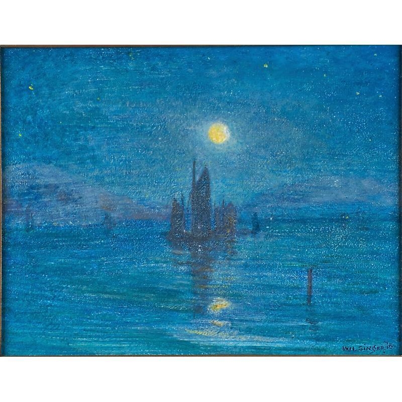 William Henry Singer | Our Valley in Moonlight | MutualArt