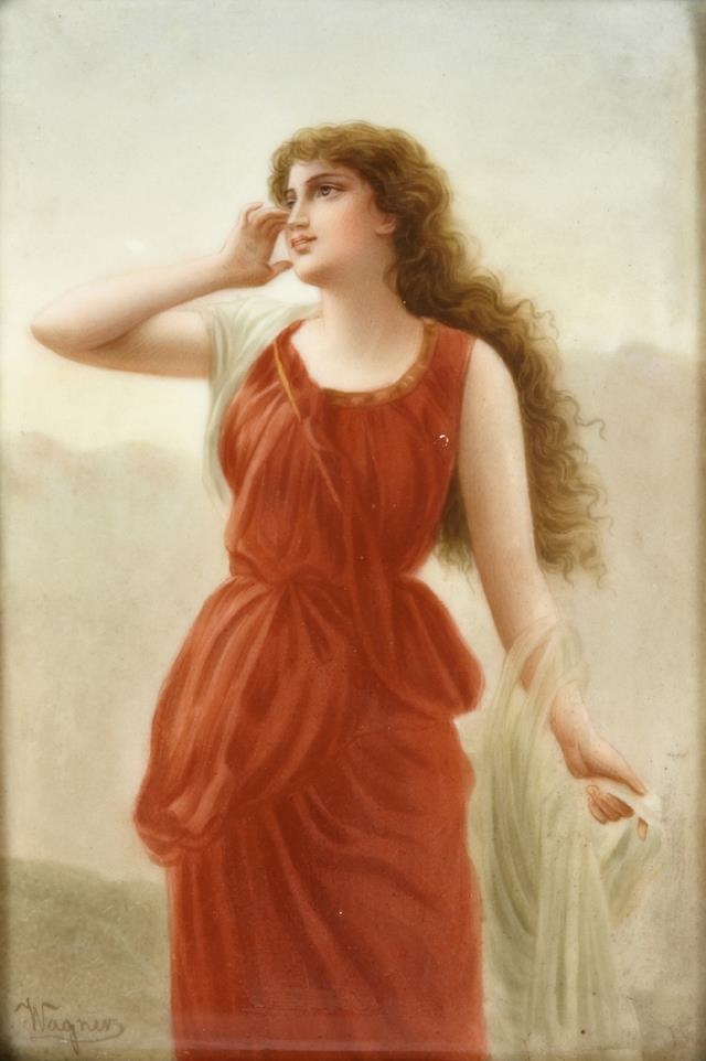 Edouard Bisson | German Porcelain Plaque of Echo | MutualArt