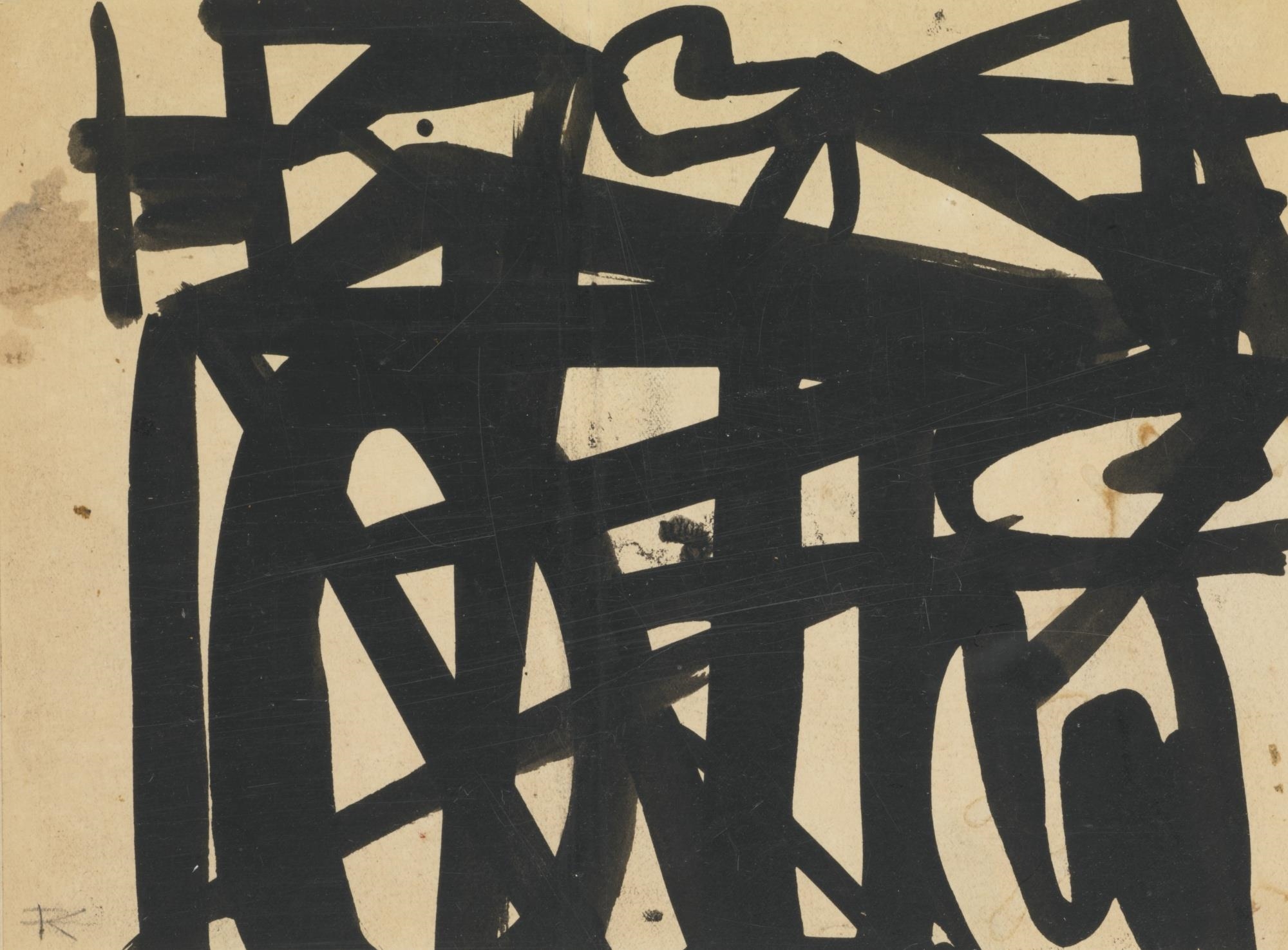 Franz Kline | INK DRAWING (Circa 1950) | MutualArt