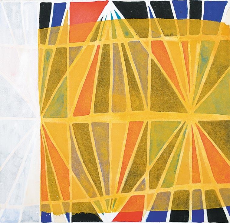 Marian Dale Scott | Untitled - Abstract in Orange, Red and White ...