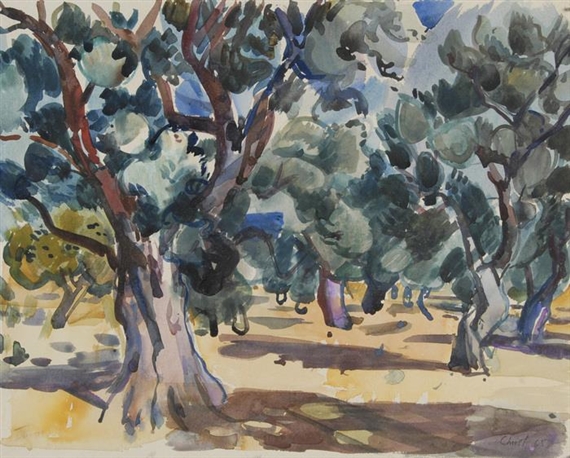 Martin Alfred Christ | Landschaft mit Bäumen (1965) | MutualArt