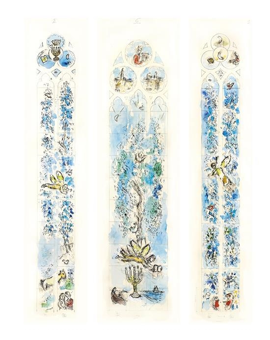 Marc Chagall | The Angel and the Tree of life; The Angel and menorah ...