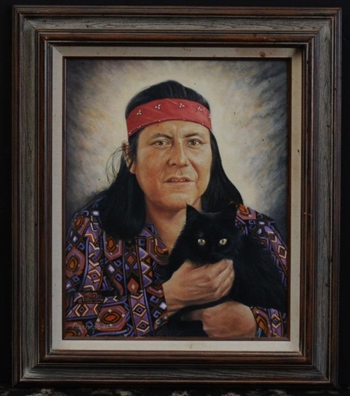 A. Pressman | R.C. Gorman and his Cat (1985) | MutualArt