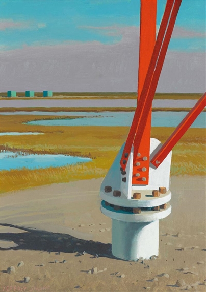 Jeffrey Smart | Study for Prudhoe Bay Landscape (1974) | MutualArt