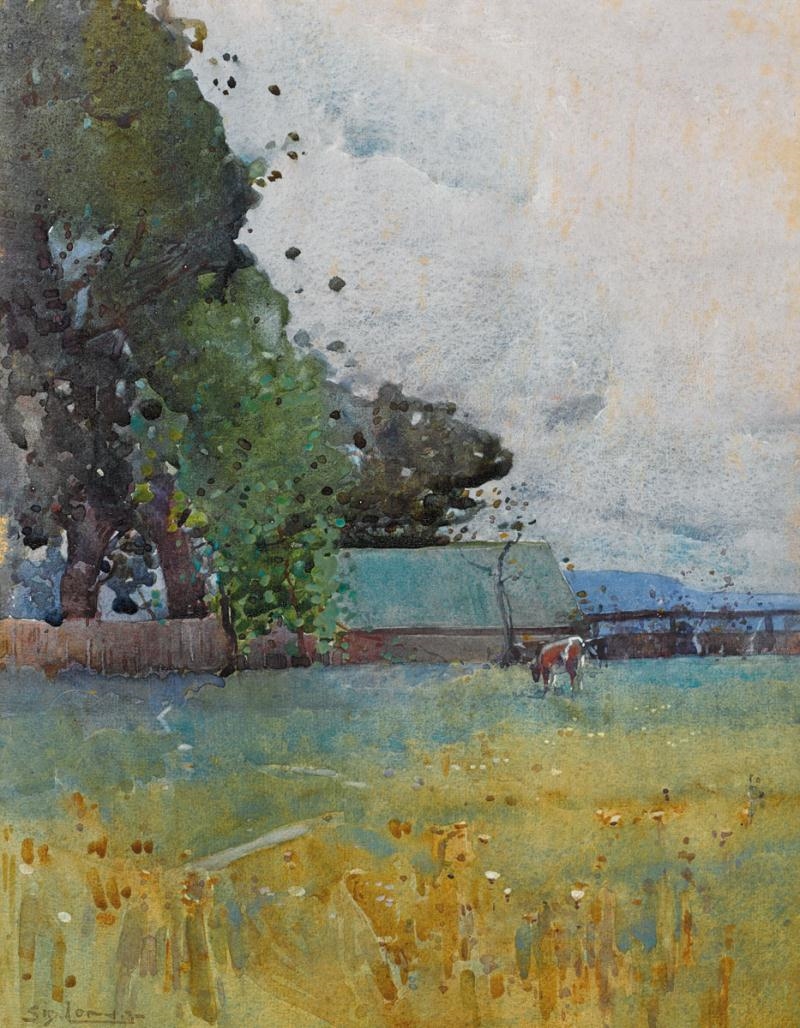 Sydney Long | TREES ON RIVERBANK | MutualArt